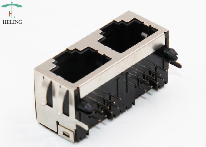 1x2 พอร์ต RJ45 Network Socket การเชื่อมต่ออีเธอร์เน็ตสำหรับสวิตช์ที่ไม่ ...